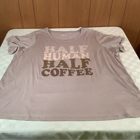 Fleurish | Tops | Half Human Half Coffee Graphic Tee | Poshmark